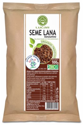 LANENO SEME ORGANSKO LUČAR 100G