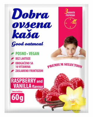 KAŠA OVSENA MALINA I VANILA DOBRA 60G