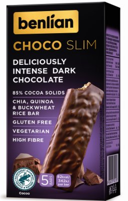 BAR BEZ GLUTENA CHOCO SLIM KAKAO 85% BENLIAN 80G