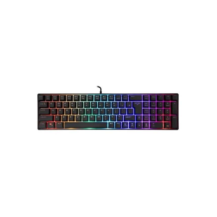 Tastatura White Shark GLADIUS Full Layout/Membranska/RGB/US/Crna
