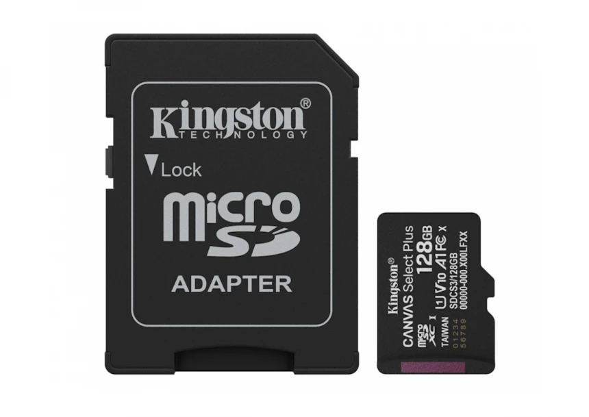 Memorije kartice KINGSTON SDCS3/128GB/microSDXC/128GB/Class10 U1/150MB/s + adapter