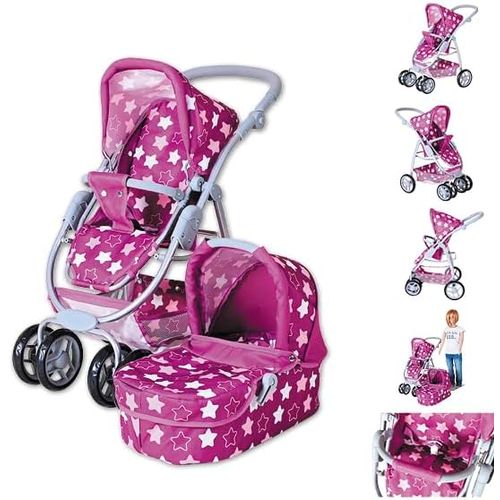 Knorr Toys Kolica Coco-Star dark pink
