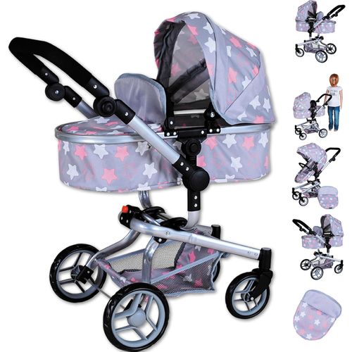Knorr Toys Kolica Boonk Star grey Pink