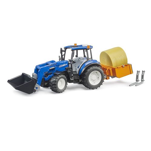 Traktor New Holland T5.120 sa prednjim utovarivačem, kiperom i viljuškama