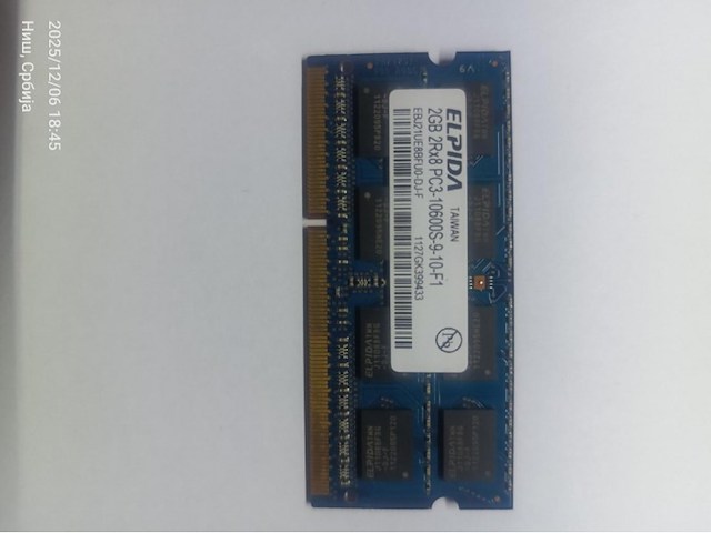 sodimm ddr3 za laptop  2 GB