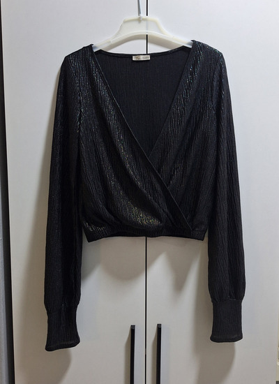 Zara metalik bluza/top