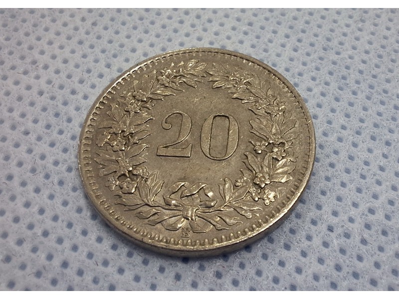 Švajcarska - 20 Rappena, 1964.
