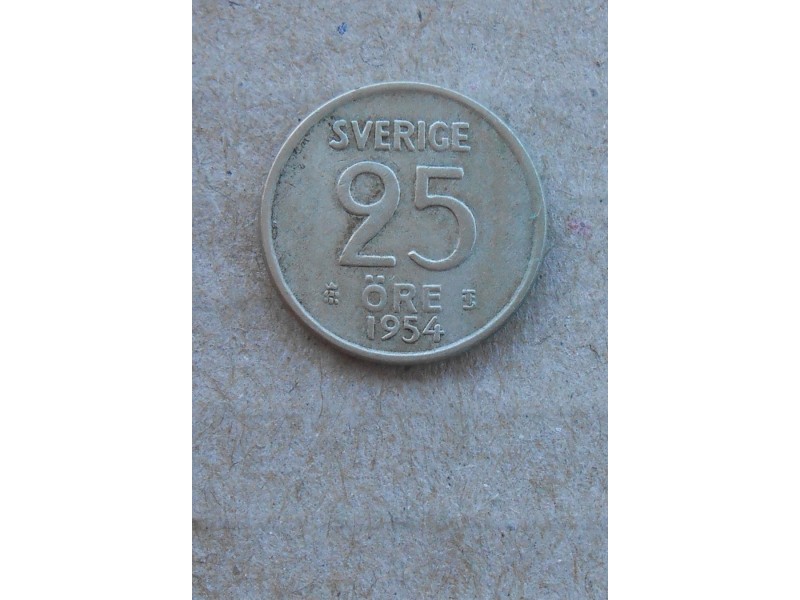 ŠVEDSKA 25 JORA 1954.SREBRO
