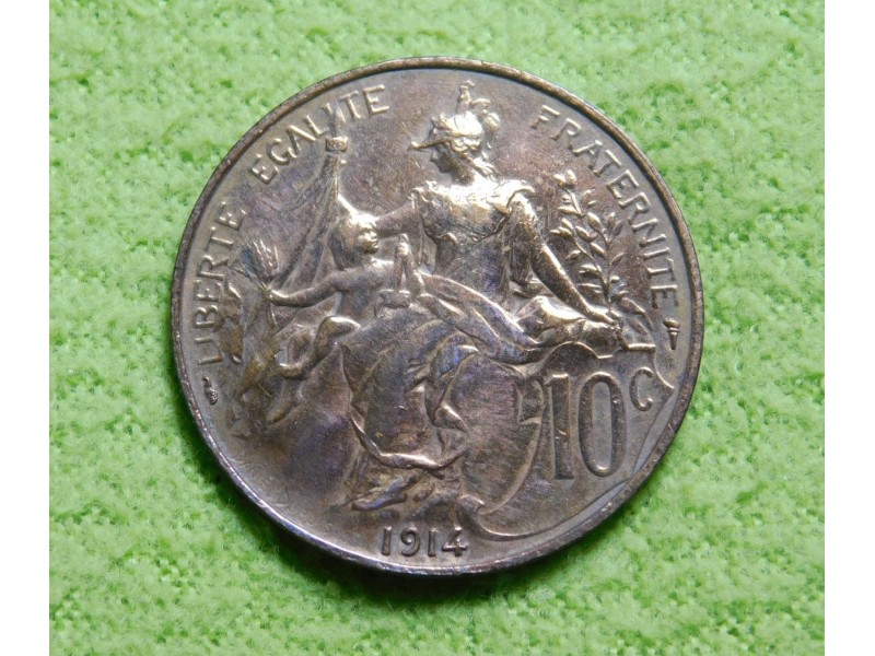 Francuska 10 centimes 1914