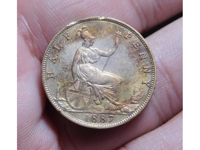 Velika Britanija - Half penny 1887
