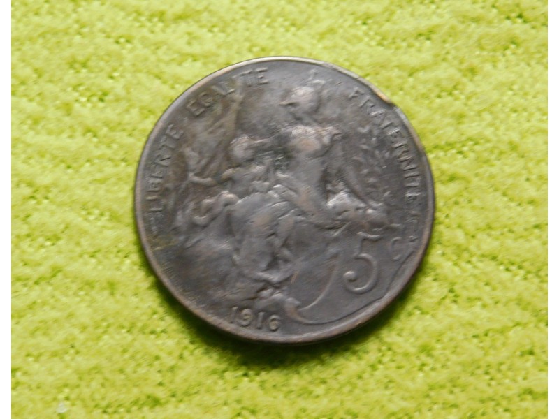 Francuska 5 centimes 1916