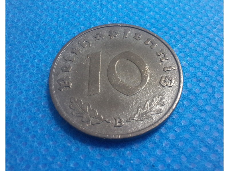 Deutsches Reich - 10 Reichspfennig, 1941. ::Swastika::