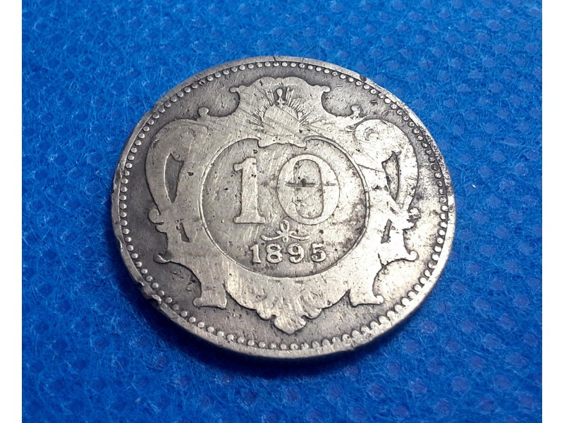 Austrija - 10 Helera, 1895.