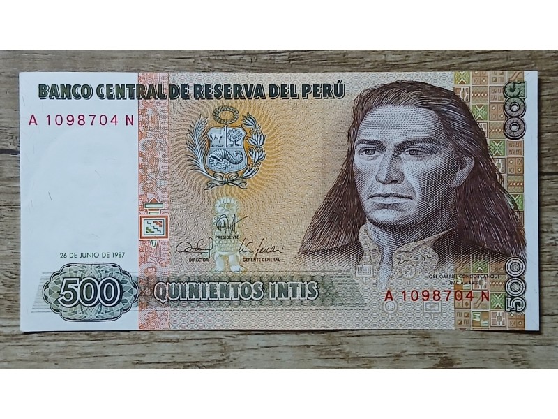 N 146 - Peru - 500 intis 1987 - opis -