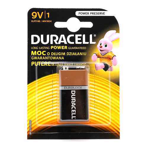 Baterija alkalna 9V 6LP3146/MN1604 blister 1/1 Duracell (MS)