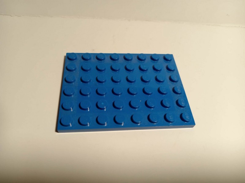Lego plate 6 x 8 plavo