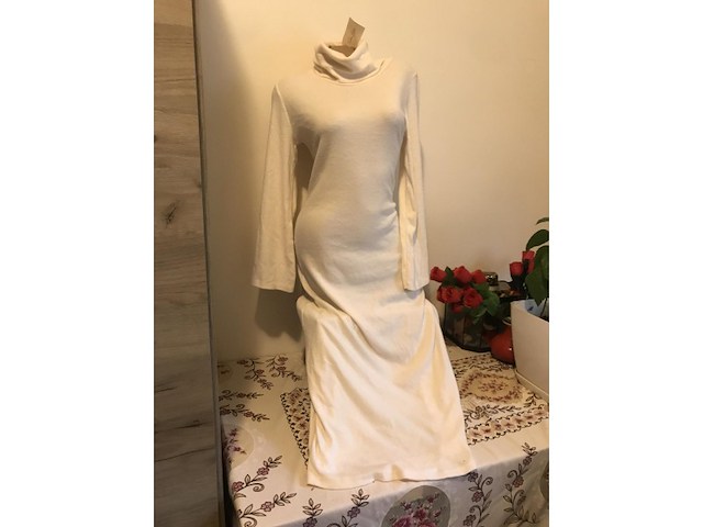 Nova Fashion srce bela rolka haljina M/L