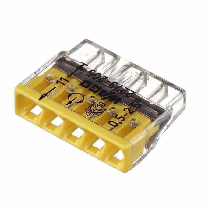 WAGO 2273-205 klema 5-polna 0,5–2,5 mm² 24A 450V (PUSH WIRE)