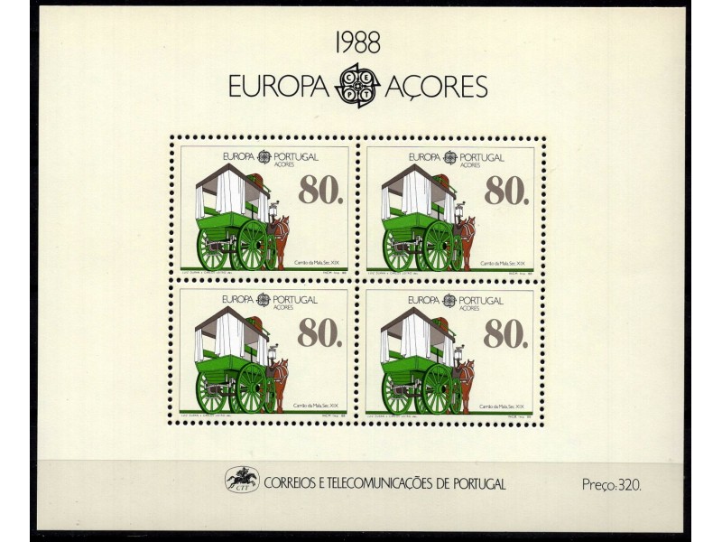 Portugal 1988. AZOREN, CEPT, Blok br. 9