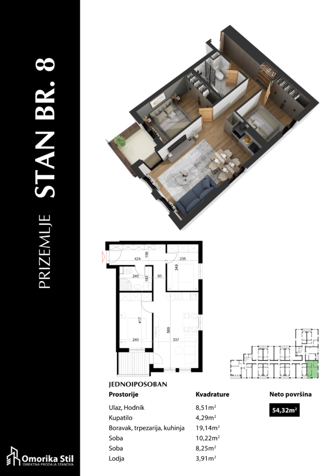 PRIZEMLJE STAN BR. 8