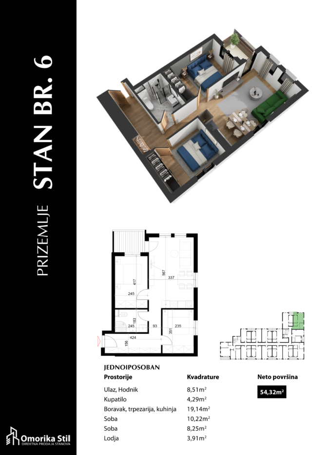 PRIZEMLJE STAN BR. 6