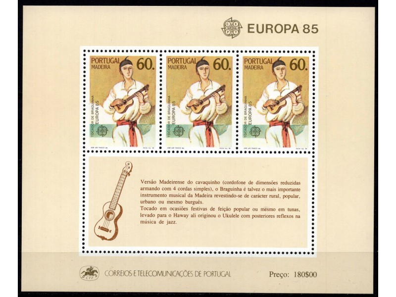 Portugal 1985. MADEIRA, CEPT, Blok br. 6