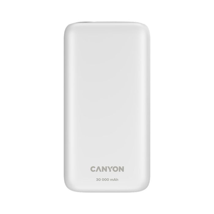 Power Bank Canyon PB-301 LED 30000mAh PD 20W QC 3.0 White