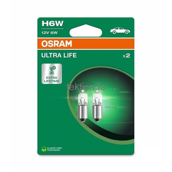 Osram Ultra Life auto sijalica 12V H6W blister duo