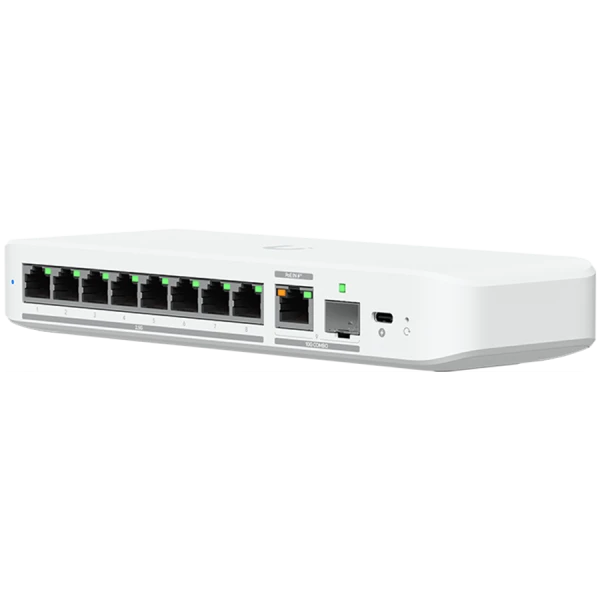 Ubiquiti switch USW-FLEX-2.5G-8-POE 8-port 2.5 GbE PoE++, 10 GbE PoE+++ input port for power SFP+ port combo ( USW-FLEX-2.5G-8-POE )