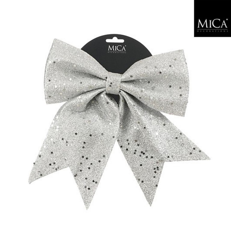 NG dekoracija - BOW 28cm 1181653 - Silver - EDL