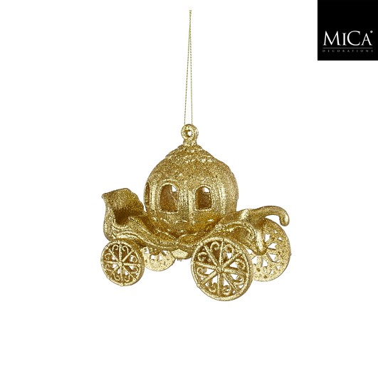 NG dekoracija - ORNAMENT CARRIAGE 10cm 1179813 - Gold - EDL