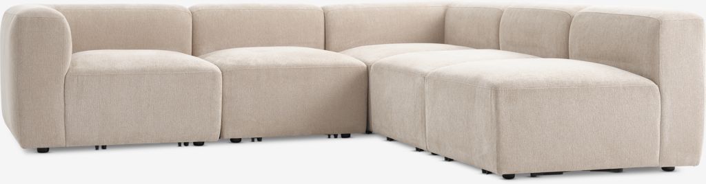 Modularna sofa SKEJBY 5os otvoreni kraj bež tkanina