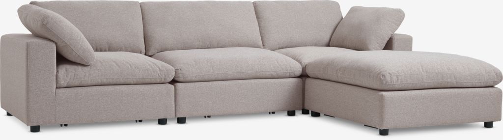 Modularna sofa sa lenjivcem LYBY pesak tkanina