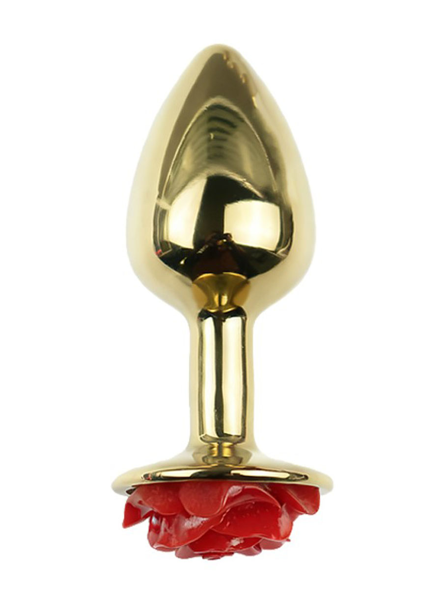 Diamond Gold Butt Plug Rose Small