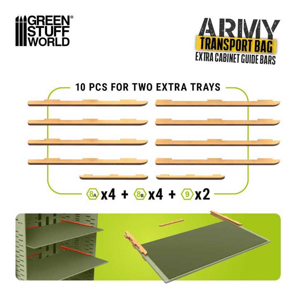 Extra DM rails ARMY BAG cabinet (Pack x2 - 10 pcs)