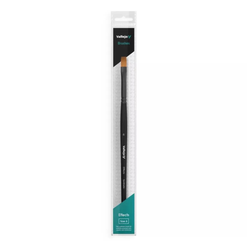 Flat Rectangular Synthetic Brush No. 6