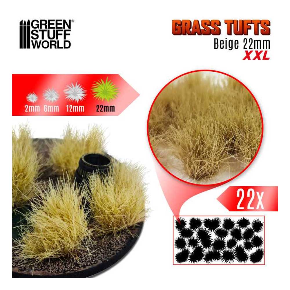 Grass TUFTs 22mm XXL - BEIGE