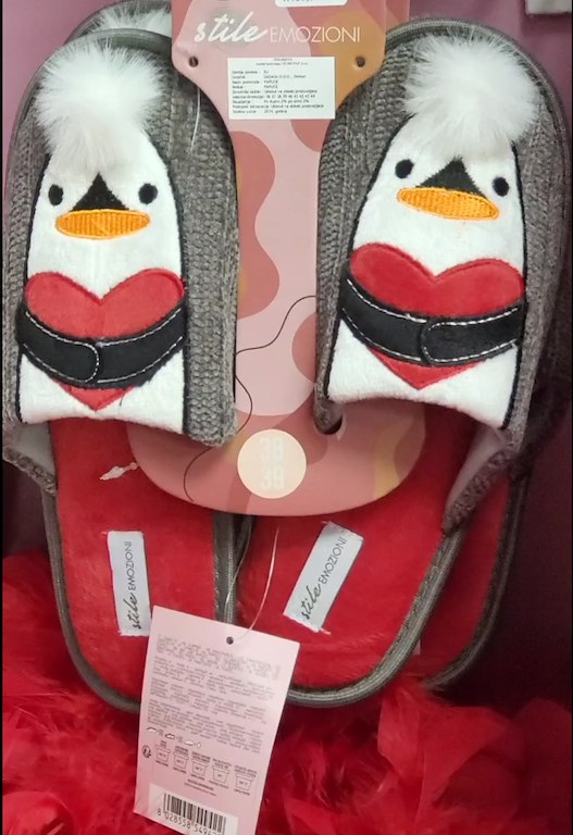 Sorbetto kucne papuce, model Pingvin