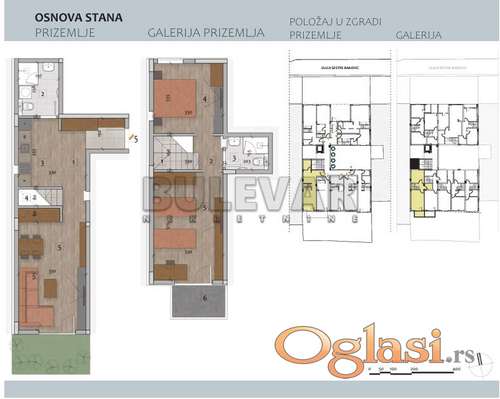 Eksluzivna novogradnja u Čairu, duplex (prizemlje i galerija) trosoban, 80 m2