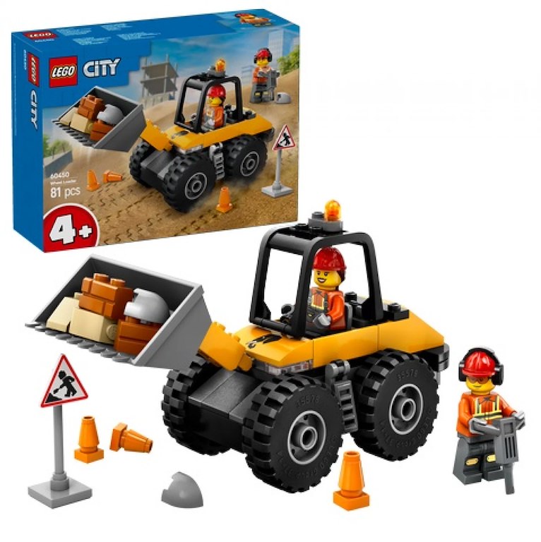 LEGO CITY YELLOW CONSTRUCTION WHEEL LOADER