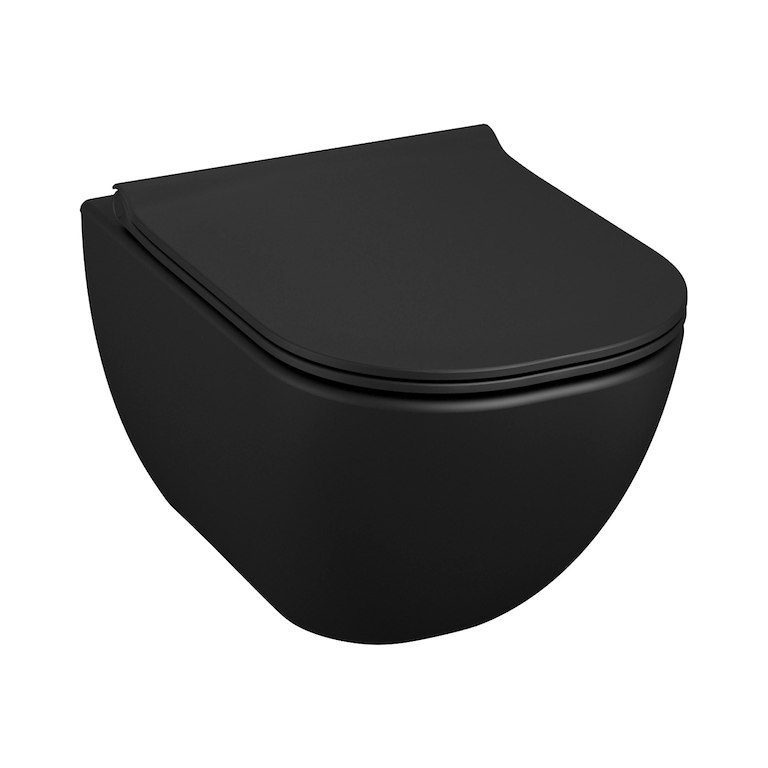 Jika Mio-N wc šolja konzolna rimless black mat 8.2071.4.716.000.1