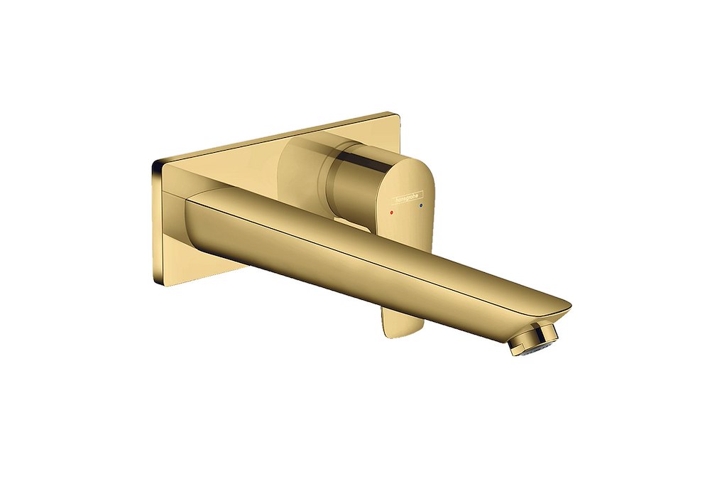 Hansgrohe Talis E zidna slavina za umivaonik 225mm izliv polished gold optic 71734990