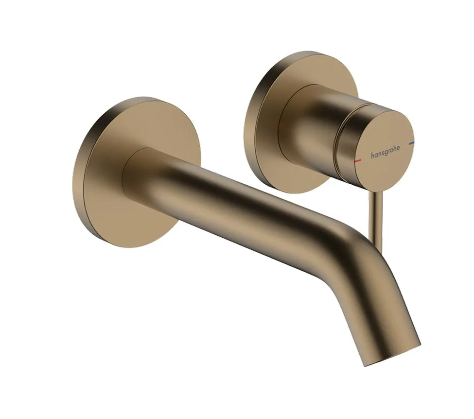 Hansgrohe Tecturis S zidna slavina za umivaonik ecosmart+ izliv 16.5cm brushed bronze 73350140
