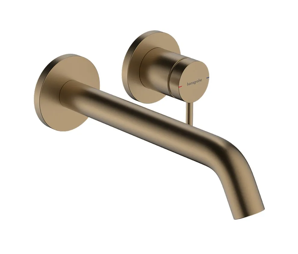 Hansgrohe Tecturis S zidna slavina za umivaonik ecosmart+ izliv 22.5cm brushed bronze 73351140