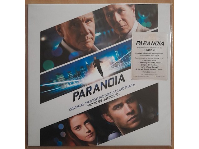 Junkie XL – Paranoia EUROPE 2021 PLAVI VINIL SOUNDTRACK