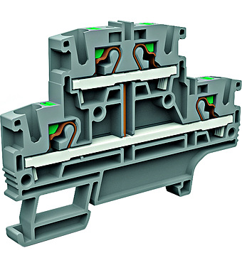 Stezaljka utična 2-katna EFD410GR 4mm² siva
2-level interconnected