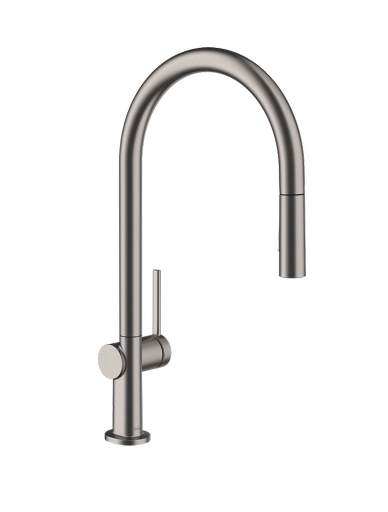 Hansgrohe Talis M54 210 slavina za sudoperu izvlacni tuš 2 jet brushed black chrome 72800340