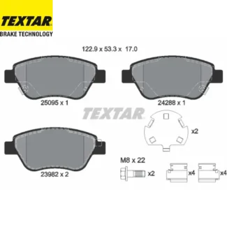 Kočione pločice prednje 1.0-1.4 LPG Opel Adam Corsa D 06-19 Textar