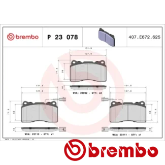 Kočione pločice prednje ALFA ROMEO 166 2.4 JTD 98-07 Brembo