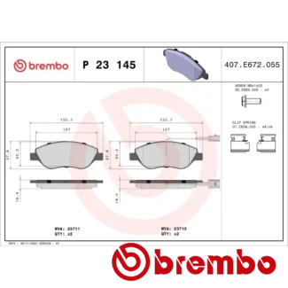 Kočione pločice prednje Alfa Romeo Mito Fiat Bravo 1.3 JTD 2001-2018 Brembo